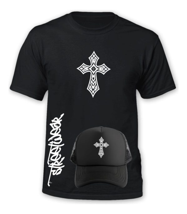 Polera Drip + Gorro Jockey - Cruces 2 - Estampaking - Estampaking