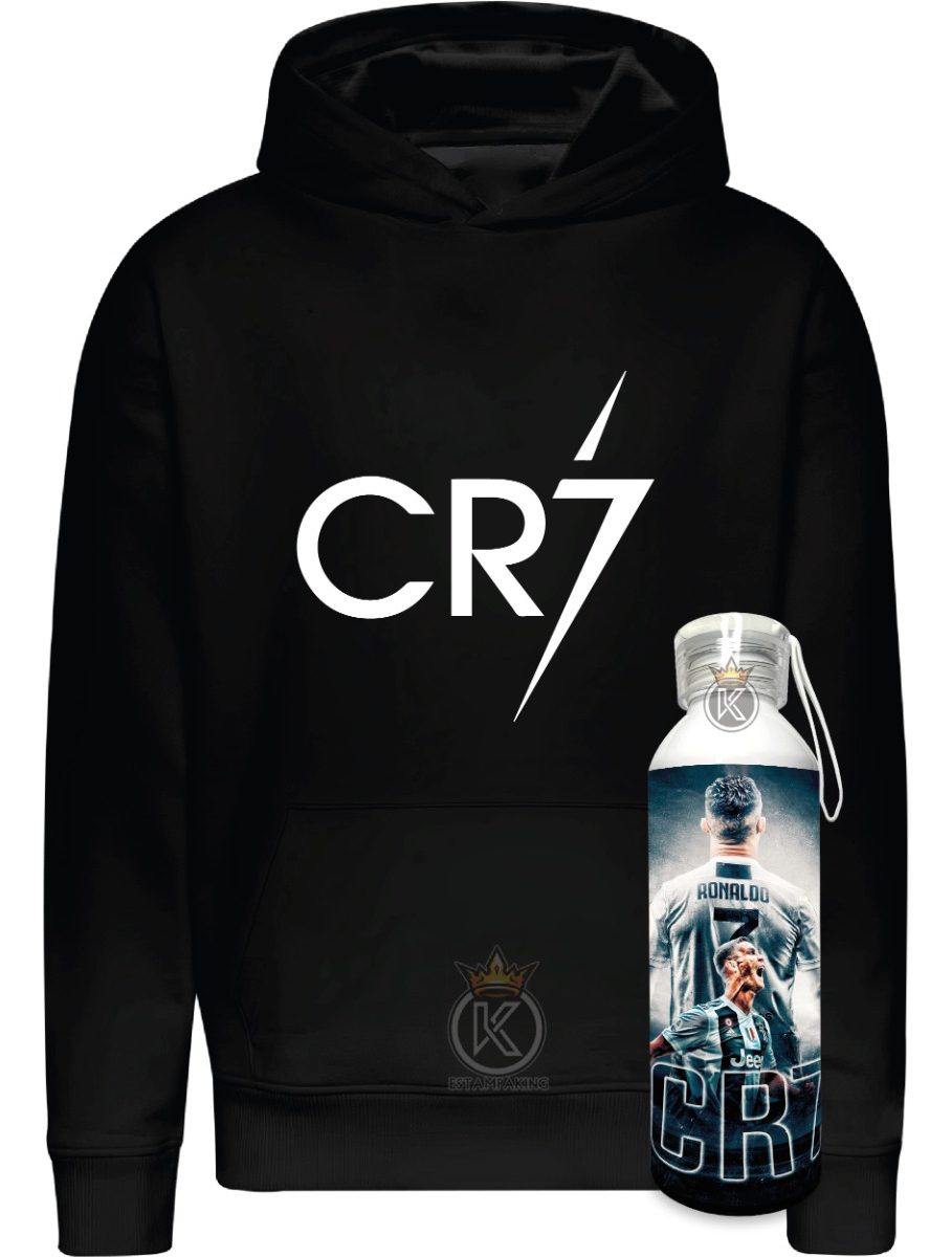 Poleron Cristiano Ronaldo + Botella En Aluminio 750ml - Futbolista Portugués - Deporte ...